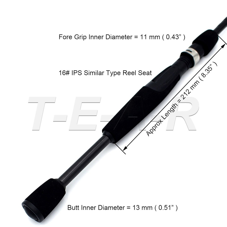 Black EVA Spinning Casting Fishing Rod Handle Building Split Grip for ...