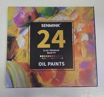 24 Oil-Based Colors, Artists Paints Oil Painting Set, 12ml x 24 Tubes ...