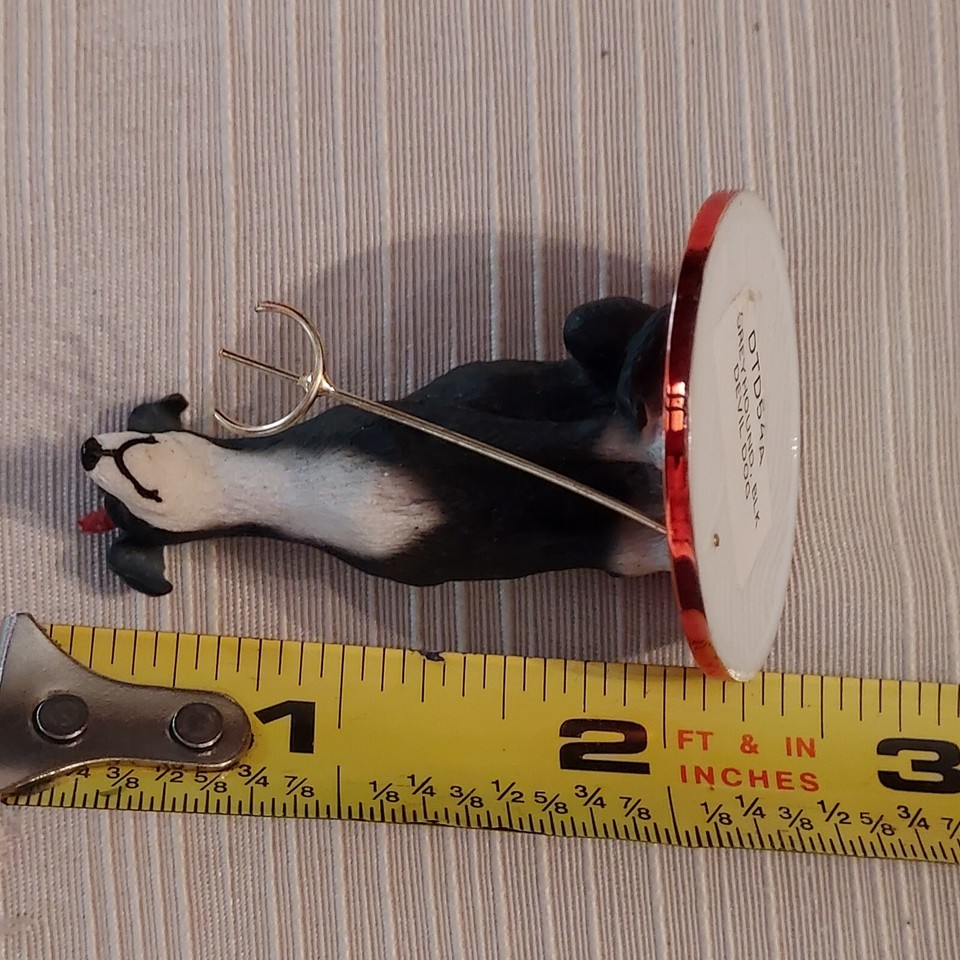 VINTAGE Greyhound Devil Dog TINY ONES DOG FIGURINE with Pitchfork | eBay