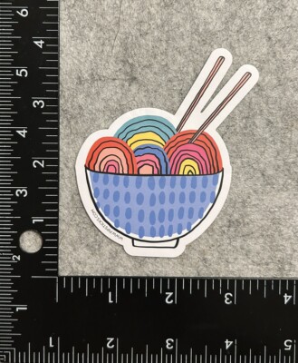 Pipsticks Rainbow Pasta Chopsticks Food Lot Of 1 Large Sticker ...