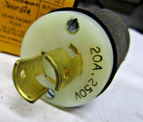 Hubbell 7102-c Insulgrip Twist-lock Dead Front Plug 20a 250v for sale ...