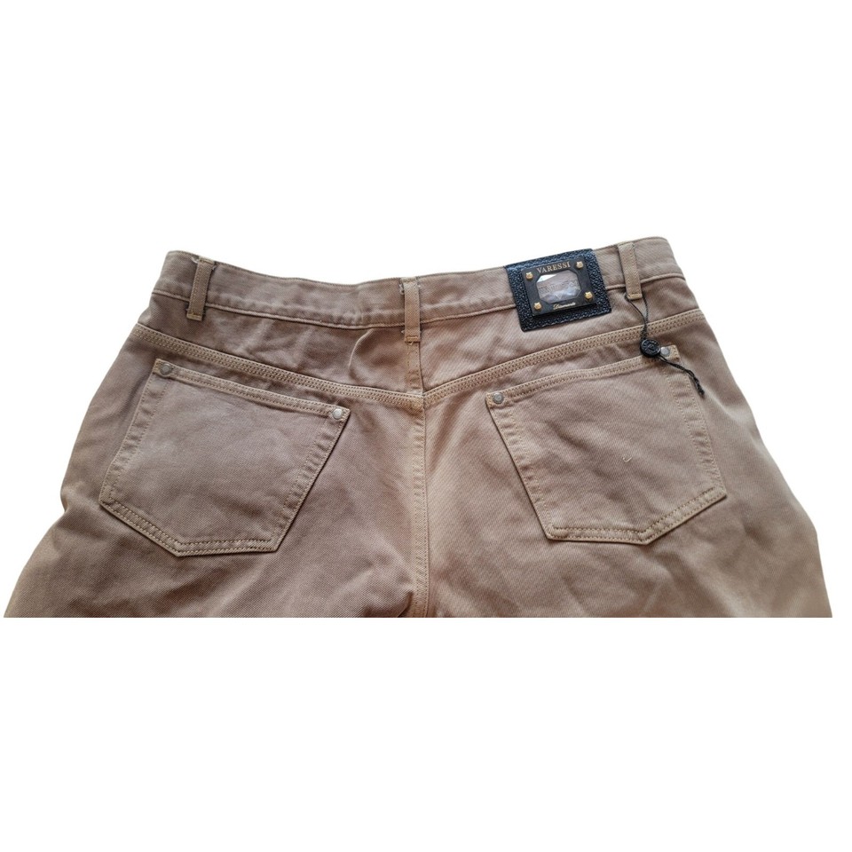 Varessi Diamante Mens Brown Jeans 40X32 Made In USA 100% Cotton Durable ...