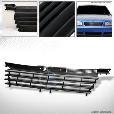 For 99-05 VW Jetta/Bora MK4 Glossy Blk Horizontal Front Hood Bumper ...