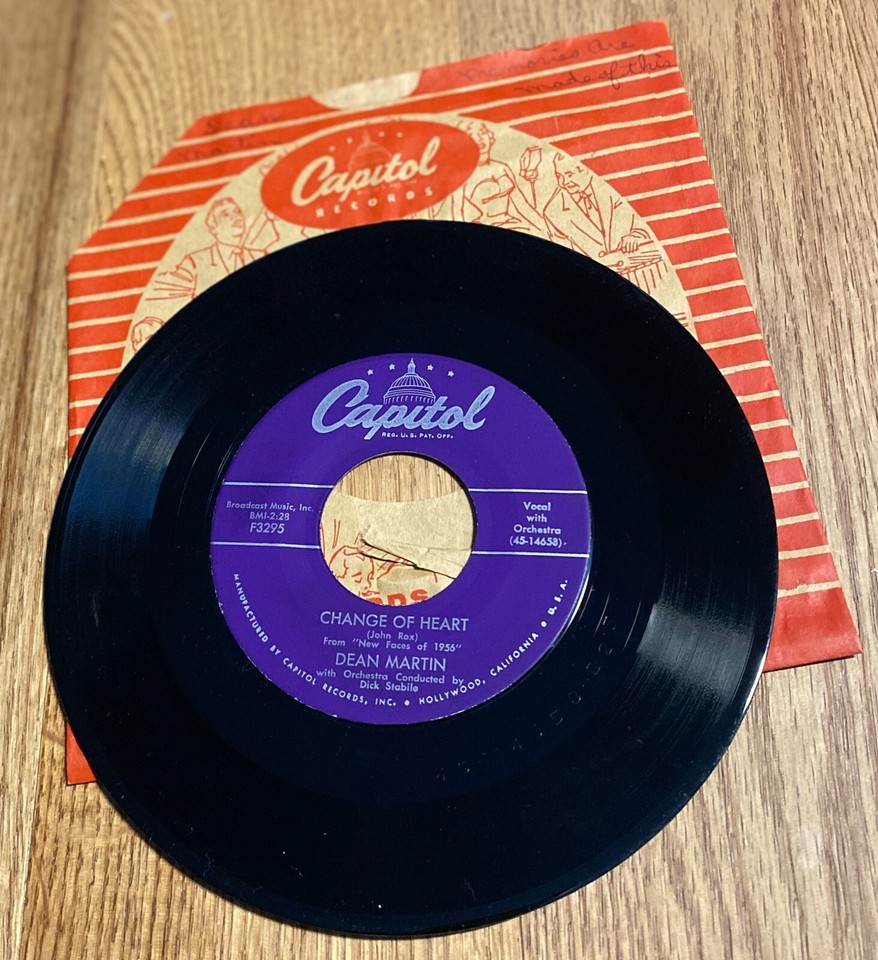 Capitol 45 Dean Martin 1955 - Memories Are Made Of This / Change of ...