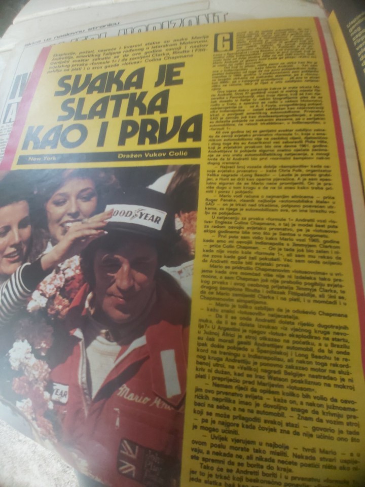 SN REVIJA EX YU MAGAZINE N0 38 1977 YEAR MARIO ANDRETTI | eBay
