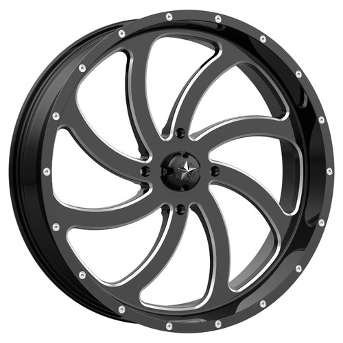 One 20x7 MSA Off-Road M36 Switch 4x137 0 Black Milled Wheel Rim 112.1 ...