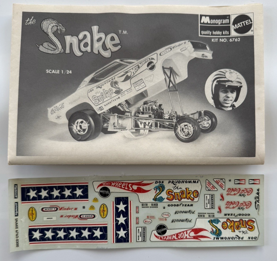 Monogram Prudhomme Plymouth Cuda The Snake 1/24 Scale Model Kit 6762 ...