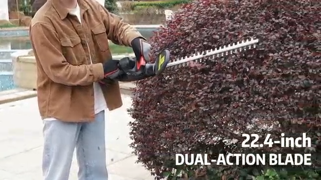 22‘’ Electric Hedge Trimmer, 1400SPM Brushless Bush Trimmers, Compact ...