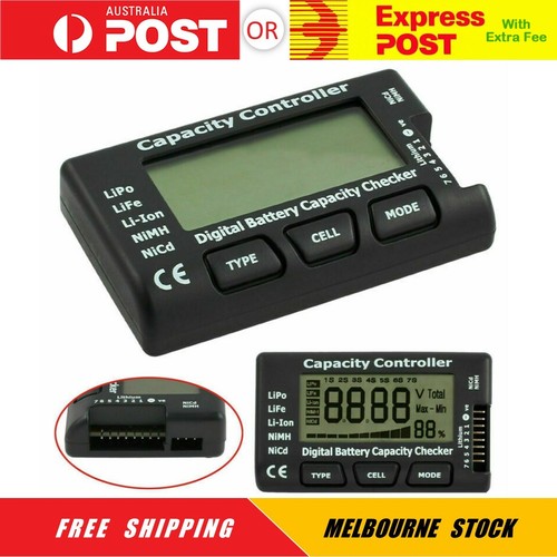 Digital Battery Capacity Tester Checker Controller LCD For LiPo LiFe ...
