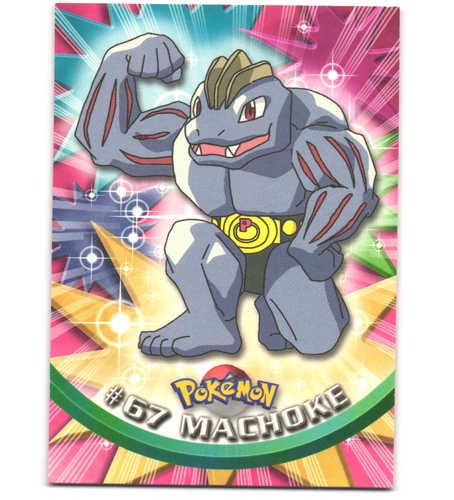 Pokemon 1999 Near Mint NM Topps Series 1 1st Print Blue Logo Machoke 67 ...