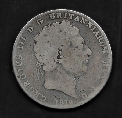 1819 LX UNITED KINGDOM GREAT BRITAIN KING GEORGIUS III SILVER COIN ...