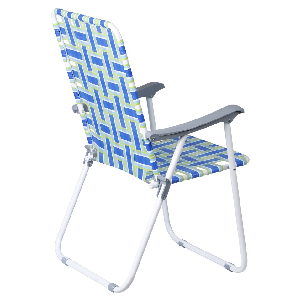 Patio Lawn Webbed Folding Chairs Set of 2 Outdoor Beach Portable ...
