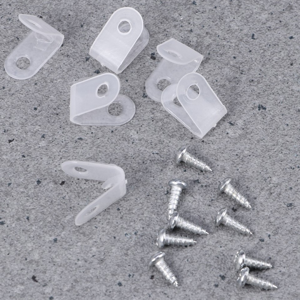 100 Pcs Wire Fastener Clips White Nylon R-type Cable Clamps Arrangement ...