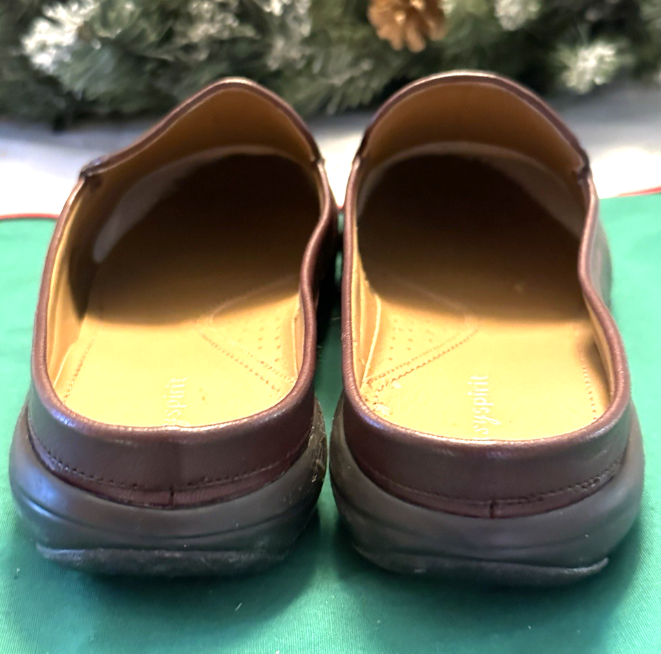 Easy Spirit sz 10 Wide Dark Leather Slip On Loafer Style Comfortable ...