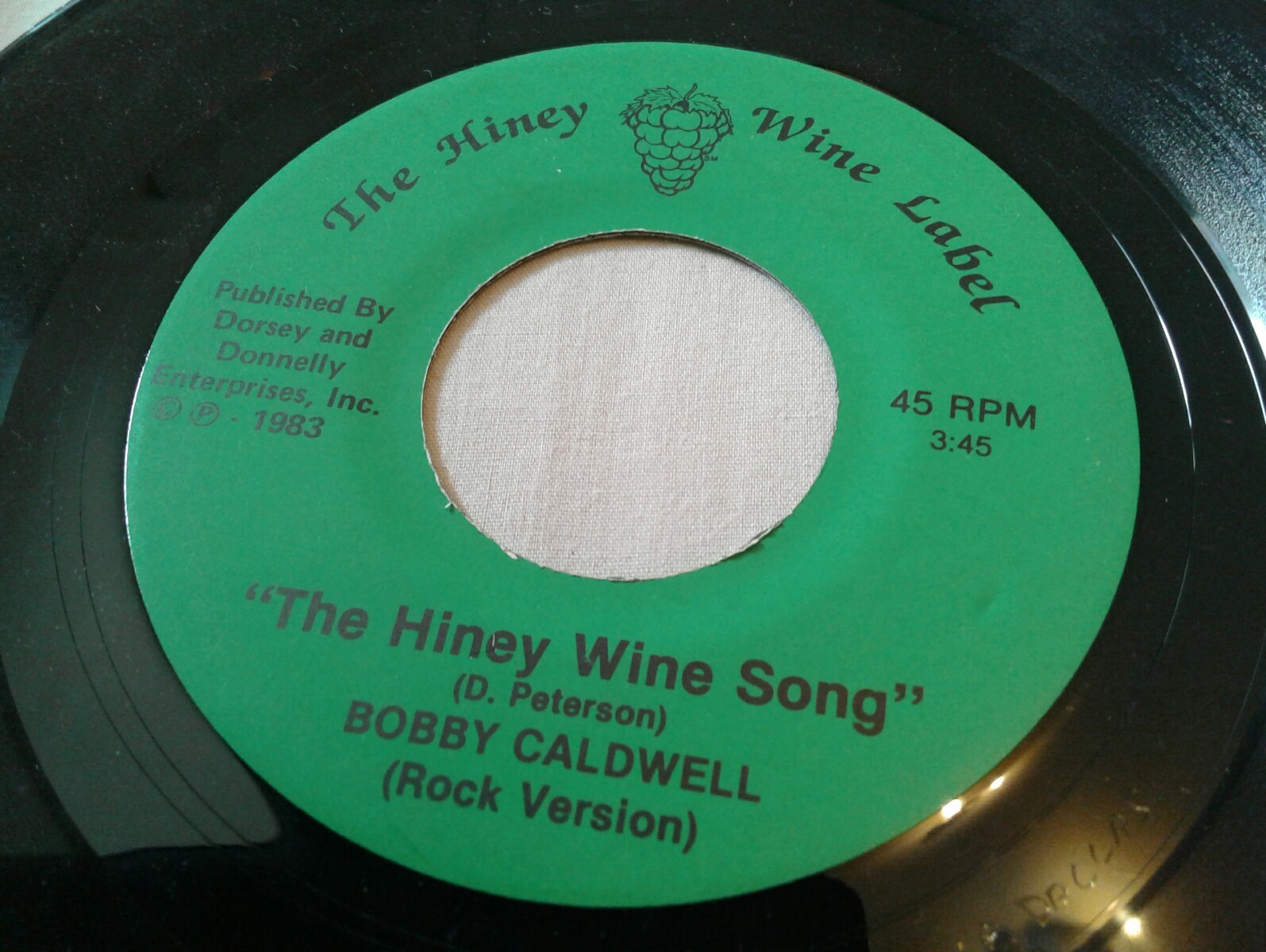 Rockabilly 45 BOBBY CALDWELL Hiney Wine Song 1983 Hiney Wine Label VG+ ...