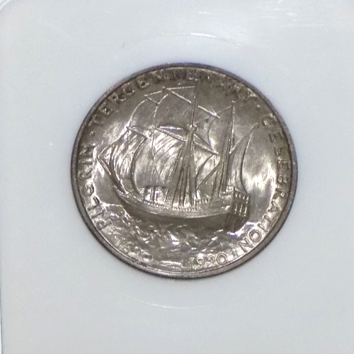 1920 Pilgrim Commemorative Silver Half Dollar 50c NGC MS 64 UNC 20'S ...