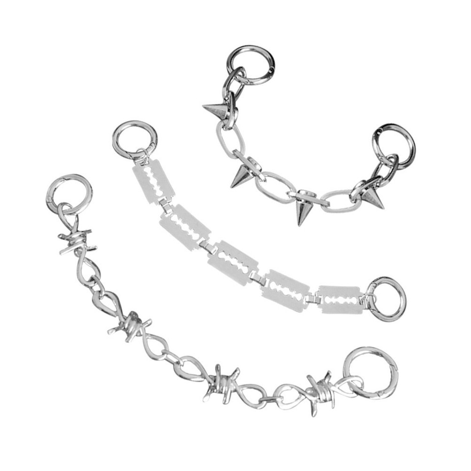 3pcs Shoe Chains Punk Charms Chains Shoe Charms for Sneakers Boots | eBay Australia