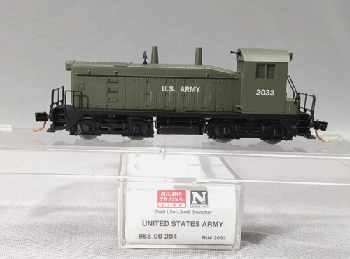 N scale Micro Train # 98500204 UNITED STATES ARMY Life-Like SW9 ...