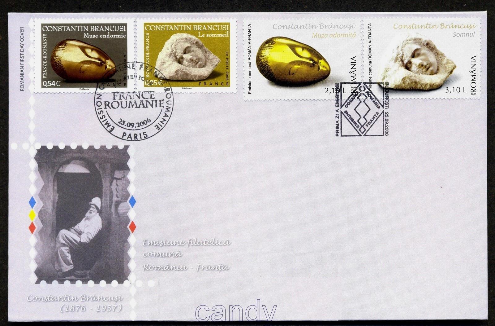 2006 Brancusi Sculptures,Sleeping Muse,the Sleep,Art,Romania-France,Mi ...