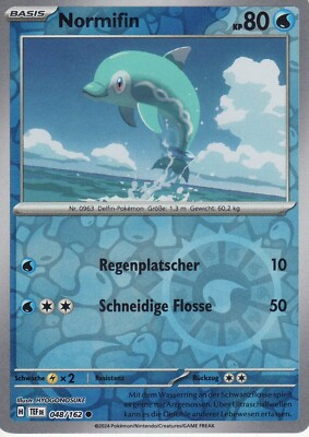 Pokemon Normifin Reverse Holo TEF 048/162 Gewalten der Zeit Near Mint ...