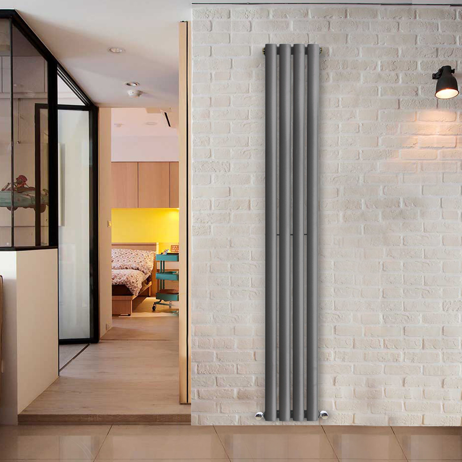 Horizontal Vertical Oval Column Designer Radiator Central Heating Rad ...