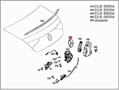 Genuine MERCEDES Glc A217 C217 C238 Mercedes star On rear lid ...