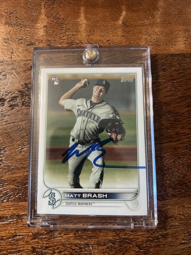 Matt Brash IP Signed Topps Rookie Card Psa Dna Coa Autographed Mariners ...