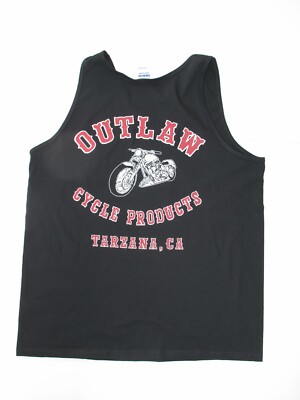 OUTLAW CYCLE PRODUCTS MEN'S BIKER MOTORCYCLE TANK TOP - BLACK | eBay