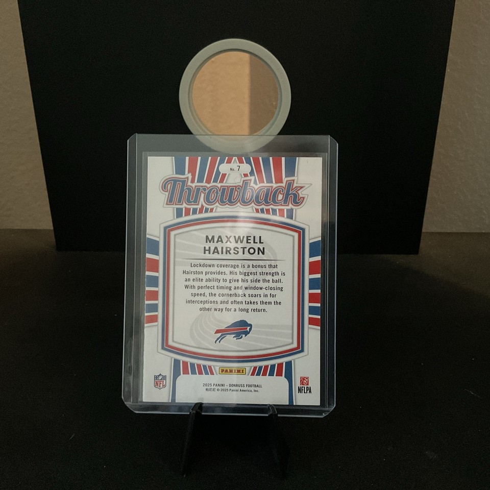 2025 Donruss Maxwell Hairston #7 Rated Rookie Throwback Buffalo Bills ...