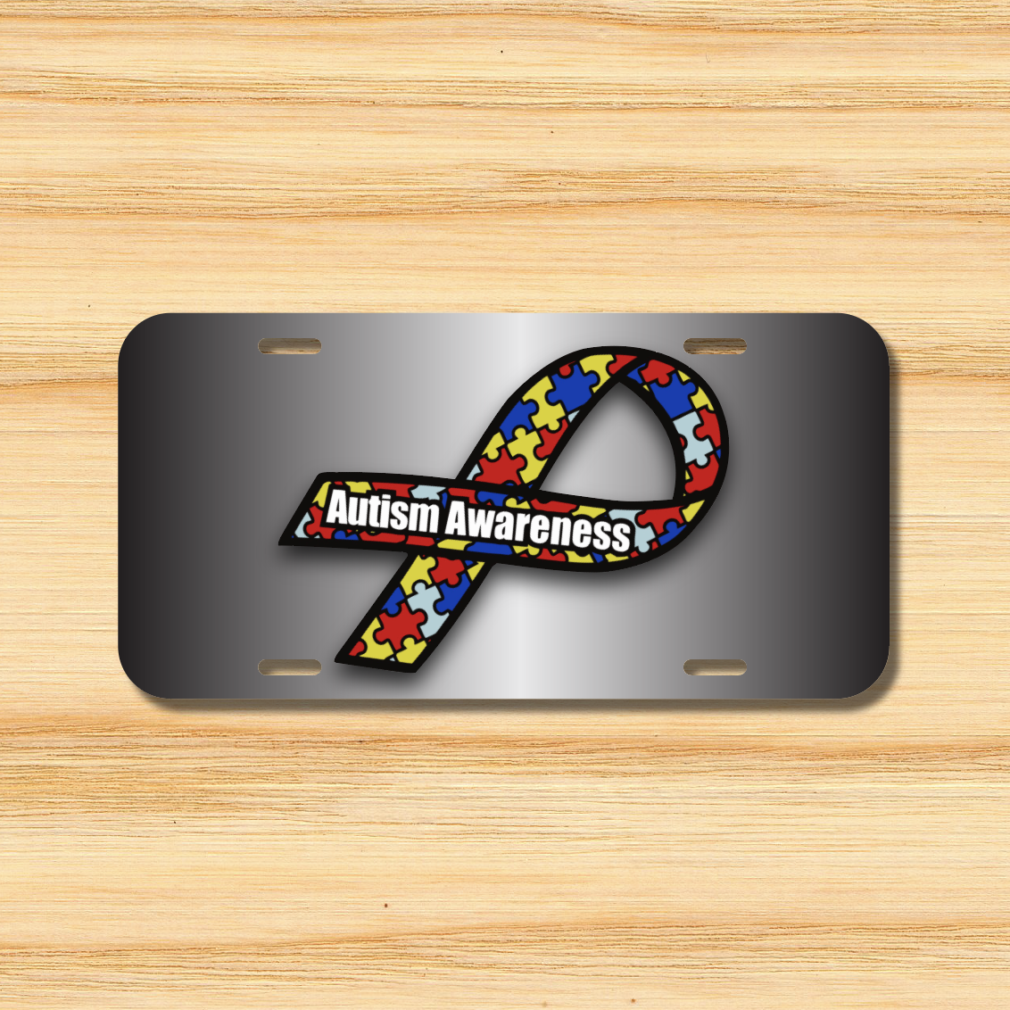 Autism Awareness Autistic Ribbon Vehicle License Plate Front Auto Tag ...