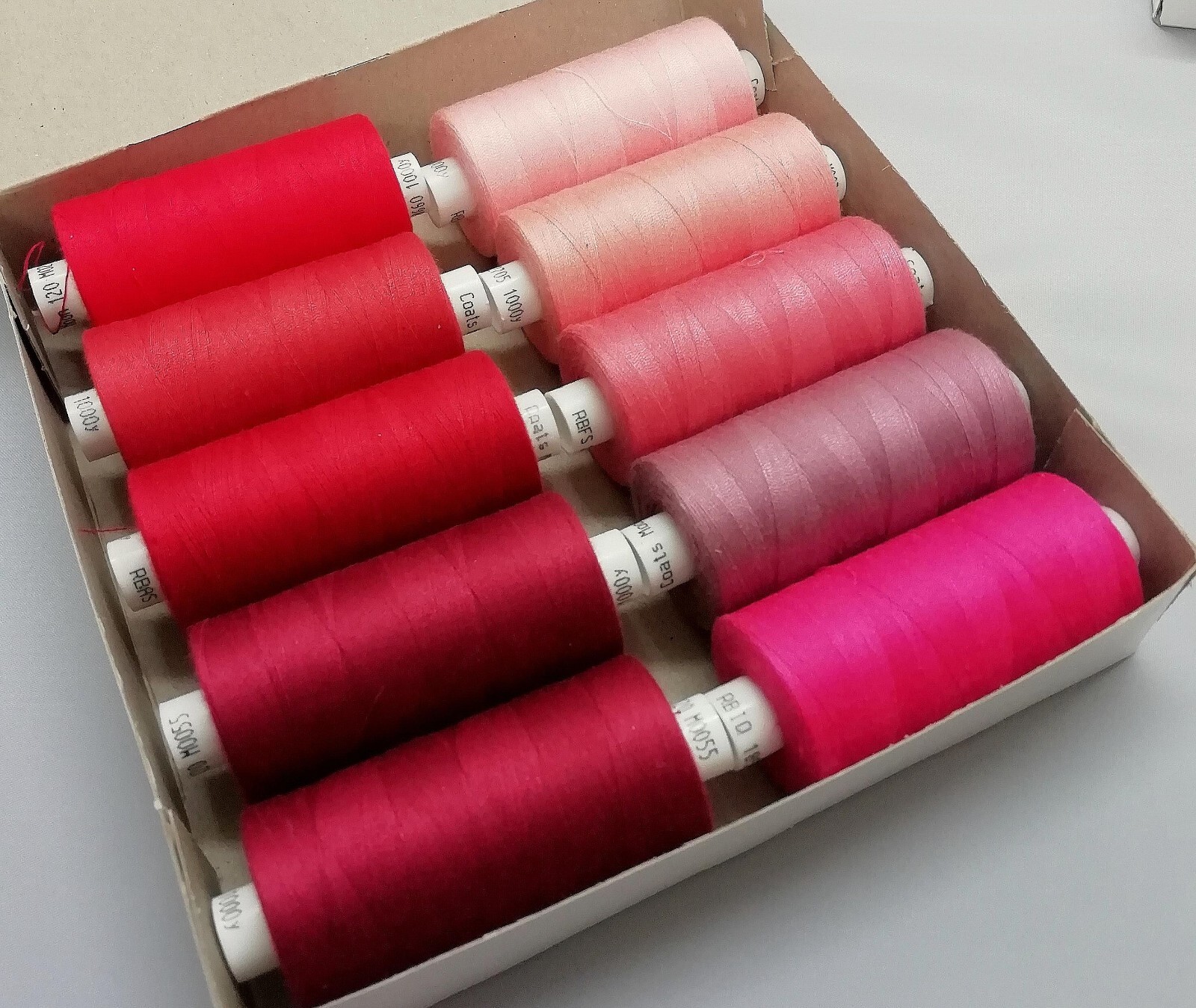 COATS MOON SEWING THREAD Mixed Colours, 1000 Yard Reels, Polyester, TKT ...