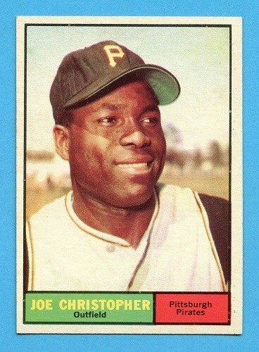 1961 TOPPS # 82 JOE CHRISTOPHER PITTSBURGH PIRATES EXMT FREE SHIPPING ...