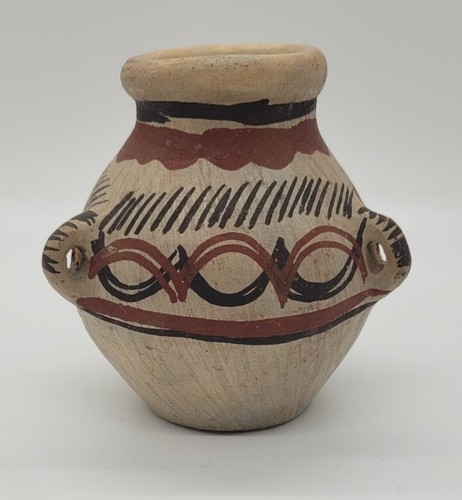 Clay Redware Native American Southwest Small Pot Vase Miniature 3 ...