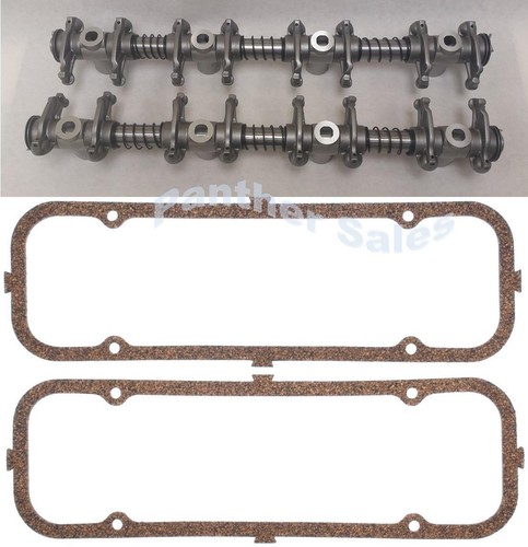 Rocker Arm Shaft Assembly w/ Valve Cover Gaskets Ford FE 330 352 360 ...