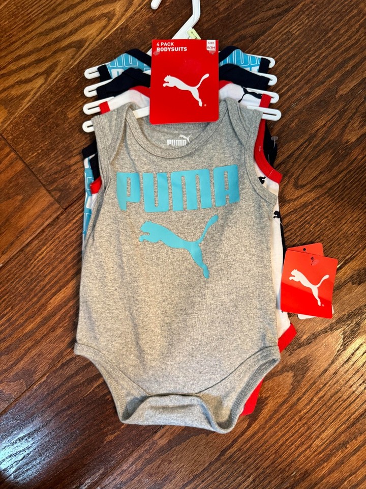 Puma Baby Boy's 4-Pack Tank Bodysuits Holiday SALE!!! NEW with TAGS | eBay