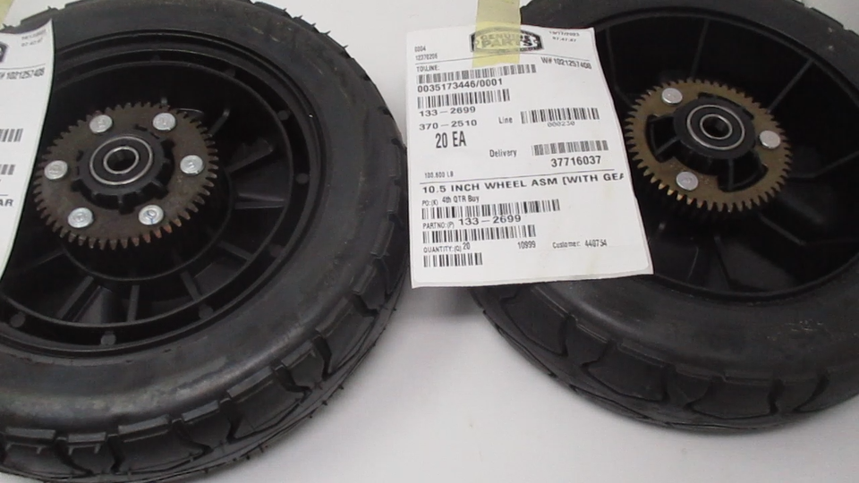 2 Genuine Toro 133-2699 10.5 Geared Rear Wheel Nuts for 30” TimeMaster ...