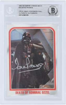 David Prowse Star Wars Signed 1980 Topps #34 BAS Card - Steve Grad ...
