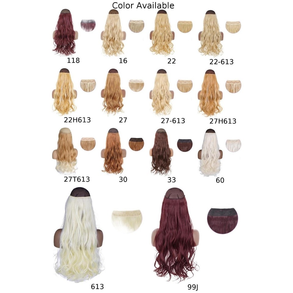 High Temperature Resistant 22 Inch Hair Extensions Clip In Wavy Natural ...