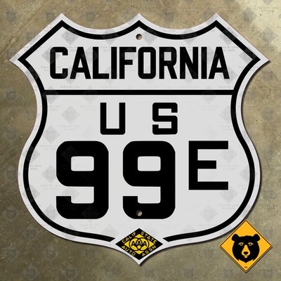 California CSAA US Route 99E highway marker road sign auto club AAA ...