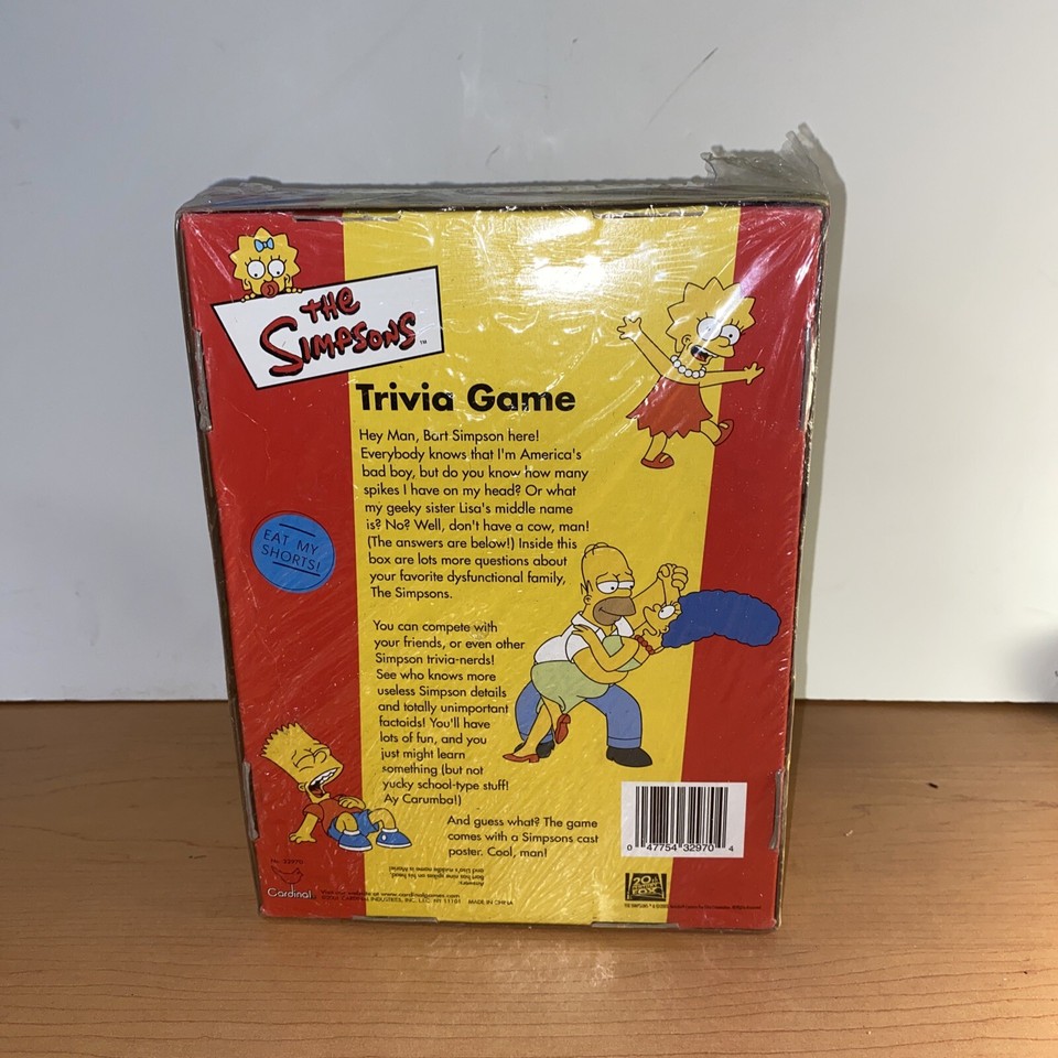 The Simpsons Trivia Game # 2 New & Factory Sealed Box! | eBay