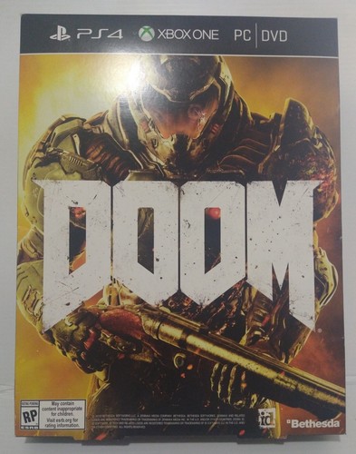 Doom 2016 Id PS4 Xbox PC promo box display | eBay