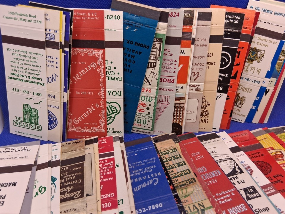 Vintage Advertising Matchbook HUGE Lot Of 200 Matchbook Covers Misc Ads ...