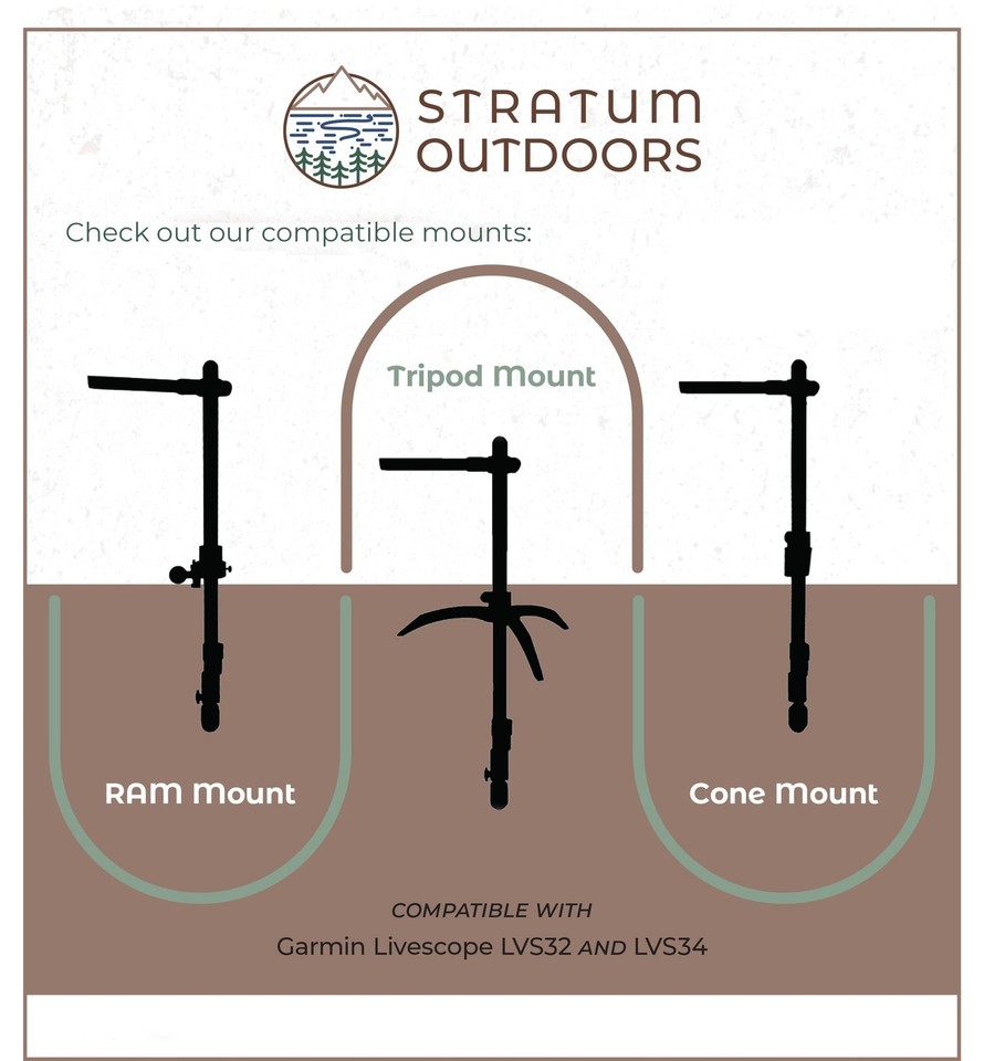 Livescope Pole for Garmin Live Scope Transducer, Adjustable 30"-60 ...