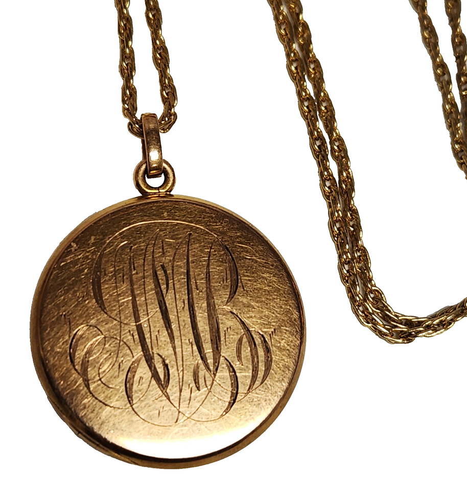 Wightman & Hough Co. W & H CO. 100 Year Old Etched Gold Filled Locket ...