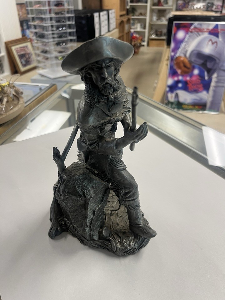 1987 Jim Ponter "SILENT FOE" Pewter Sculpture Western Heritage Museum ...