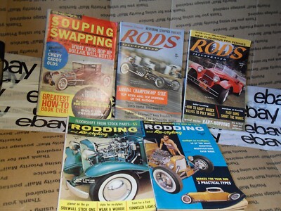 Lot Of 5 VTG 1950s Souping, Rodding. Rods Mini Magazines Hot Rod Street ...
