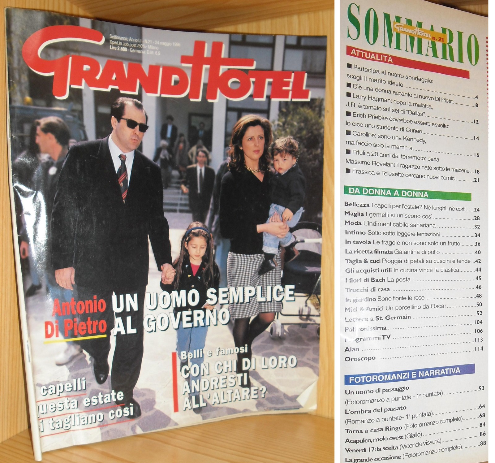 Grand Hotel - Year LI - No. 21 - May 24, 1996 - Antonio Di Pietro ...