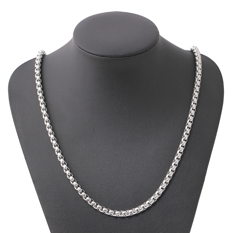 5pcs/lot Stainless Steel Square Rolo Link Chain Box Chain Necklace for ...