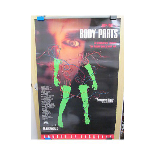 BODY PARTS Original Home Video Poster Jeff Fahey | eBay