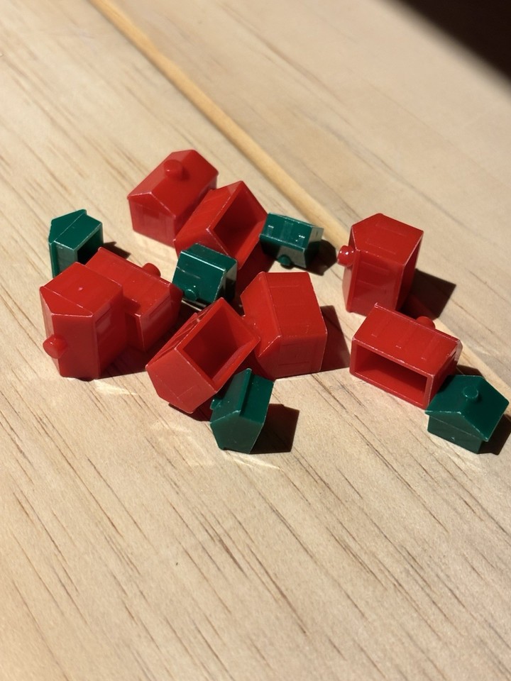 Monopoly Hasbro Hotels Houses Vintage Original Game Pieces Lot | eBay